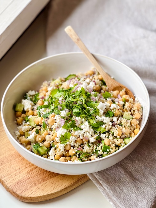 Herby Lemon Chickpea and Millet Salad Healthy Recipe